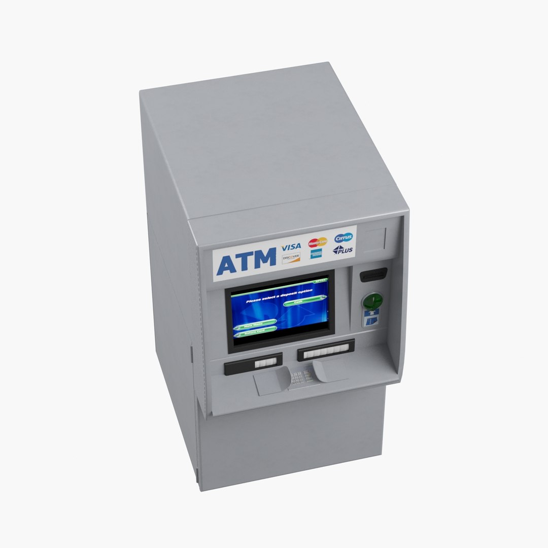 3d Model Of Atm Machine Cash
