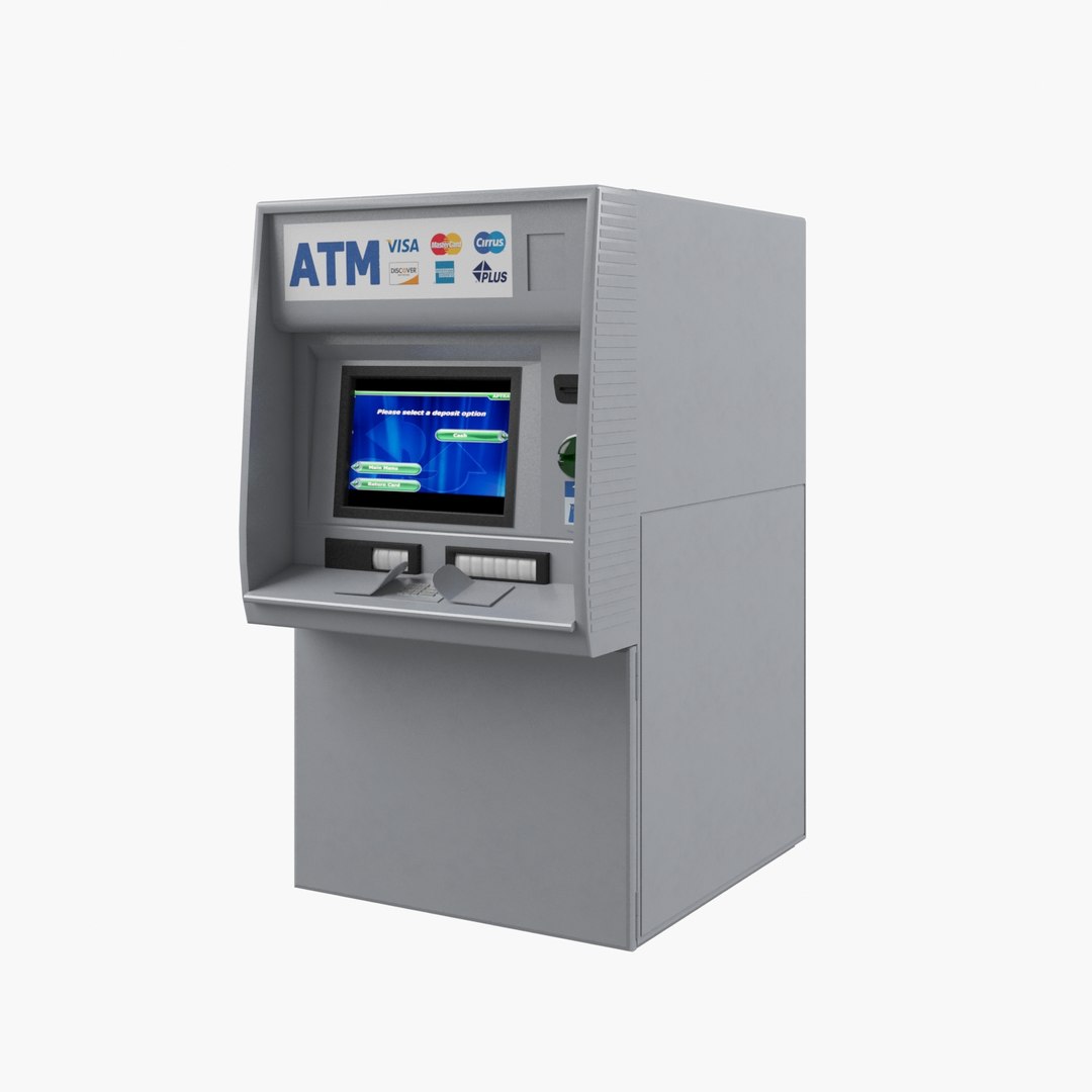 3d Model Of Atm Machine Cash