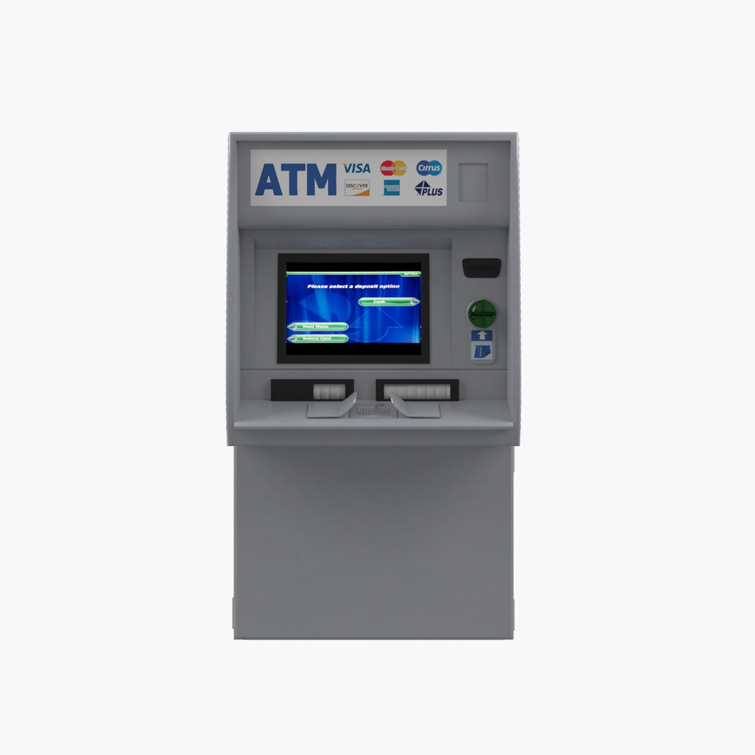 3d Model Of Atm Machine Cash