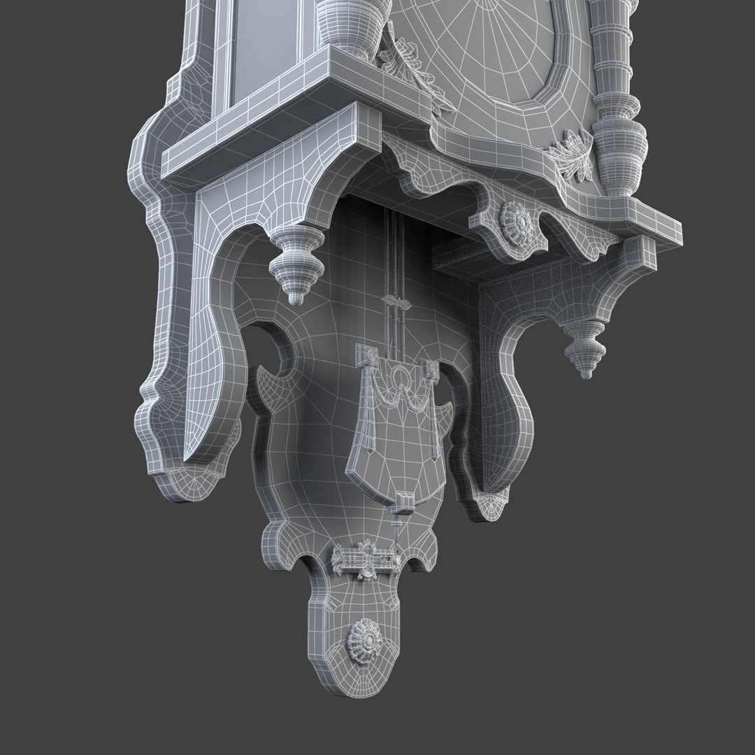 Old Wood Clocks 3d Model