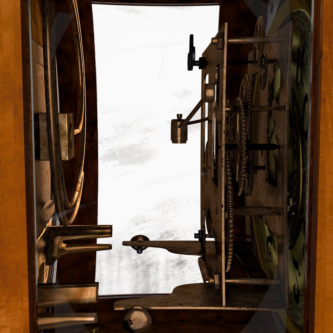 Old Wood Clocks 3d Model