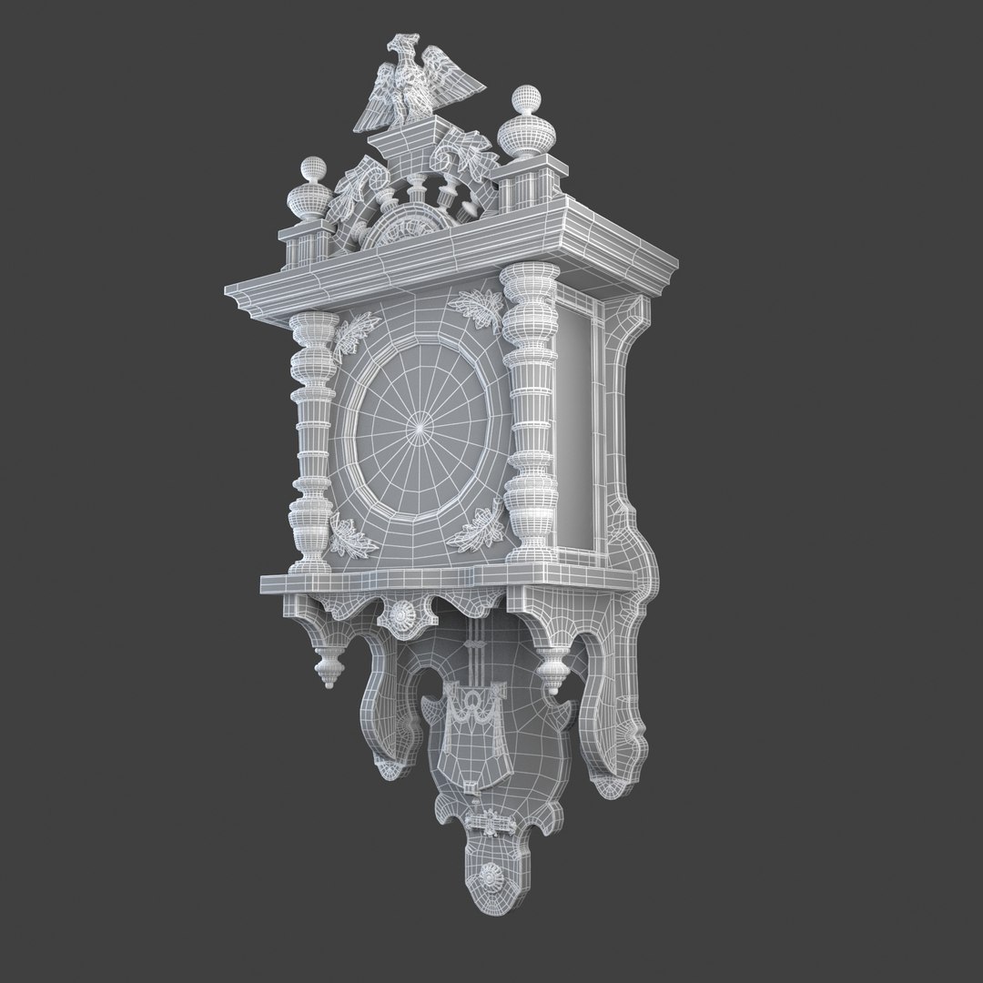 Old Wood Clocks 3d Model