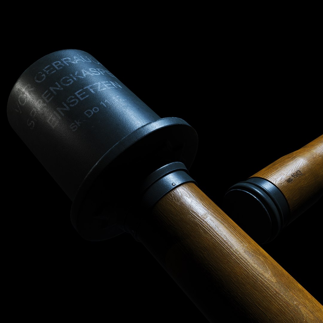 3D M24 WW2 German Stick Grenade Model - TurboSquid 2072992