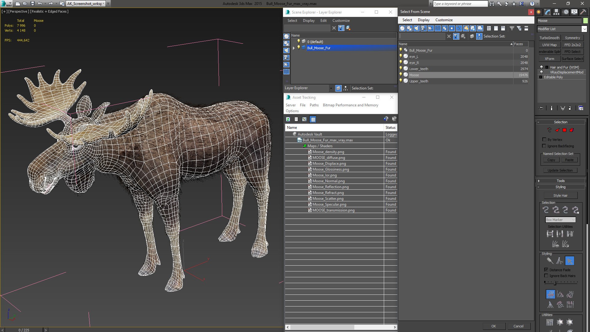 Bull Moose Fur 3D Model - TurboSquid 2088894