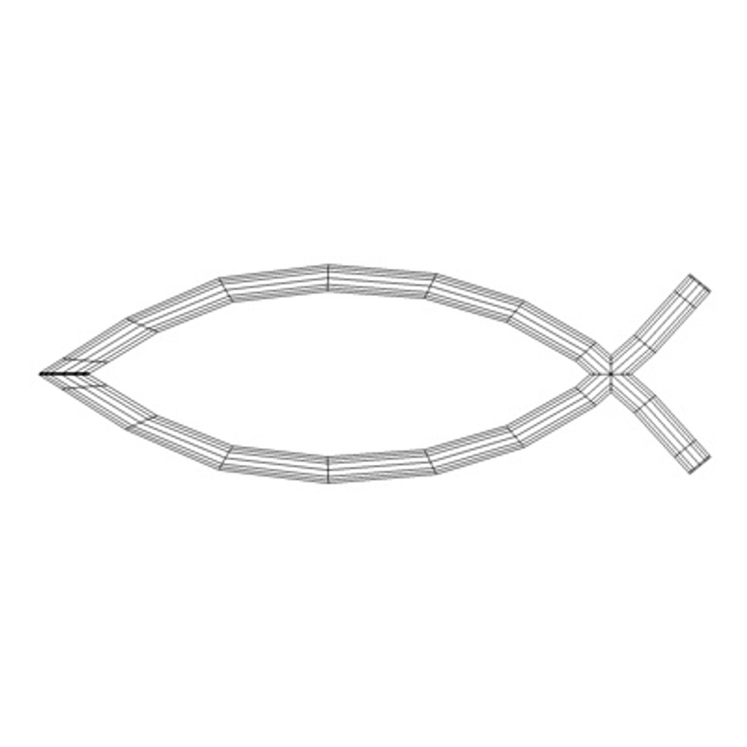 Jesus Fish 3d Model