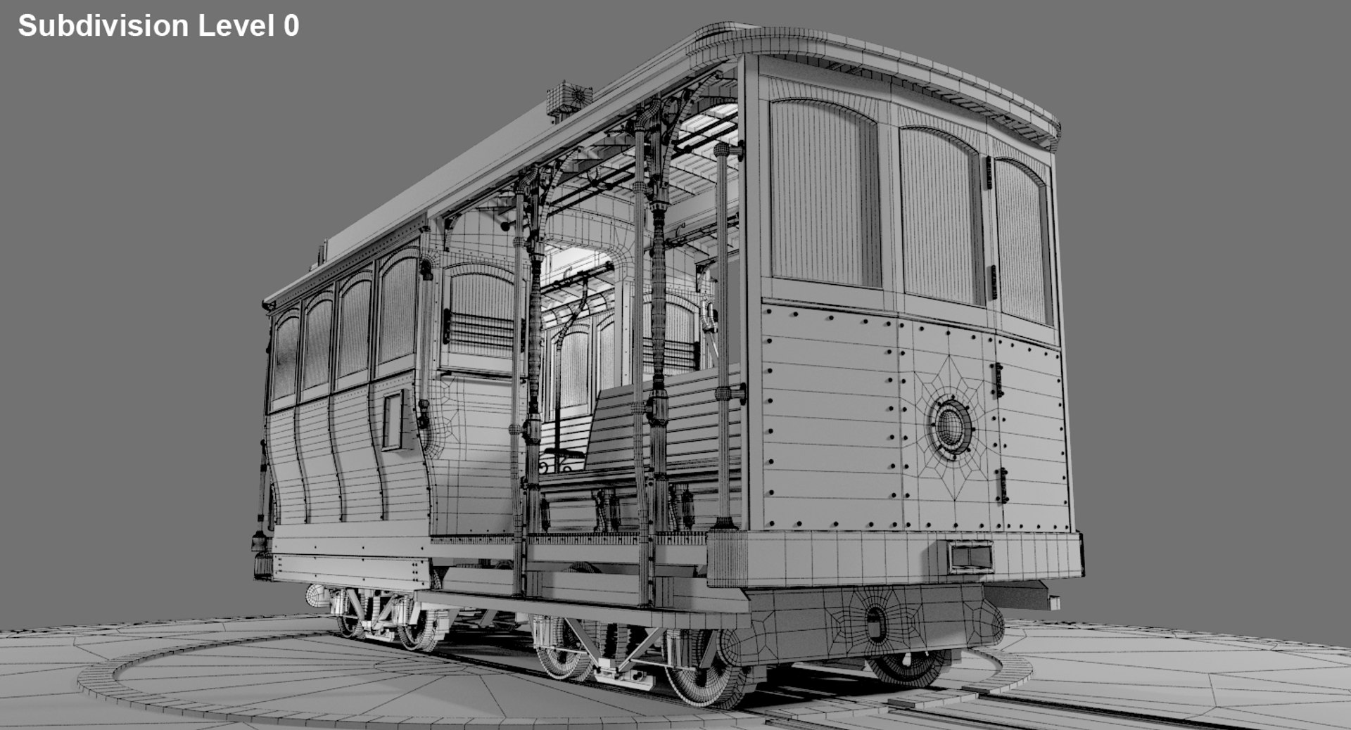 3D Famous San Francisco Cable Car Model - TurboSquid 1217125