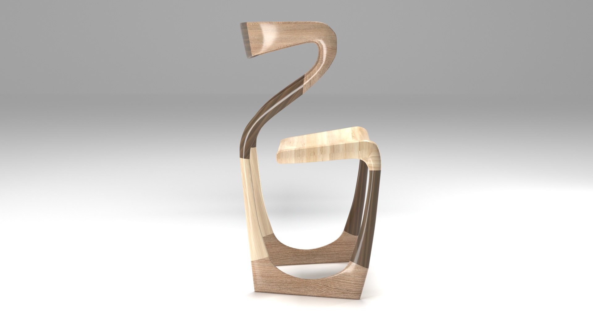 3D S Chair Handmade Abstract Wooden Chair By Tom Vaughan - TurboSquid ...