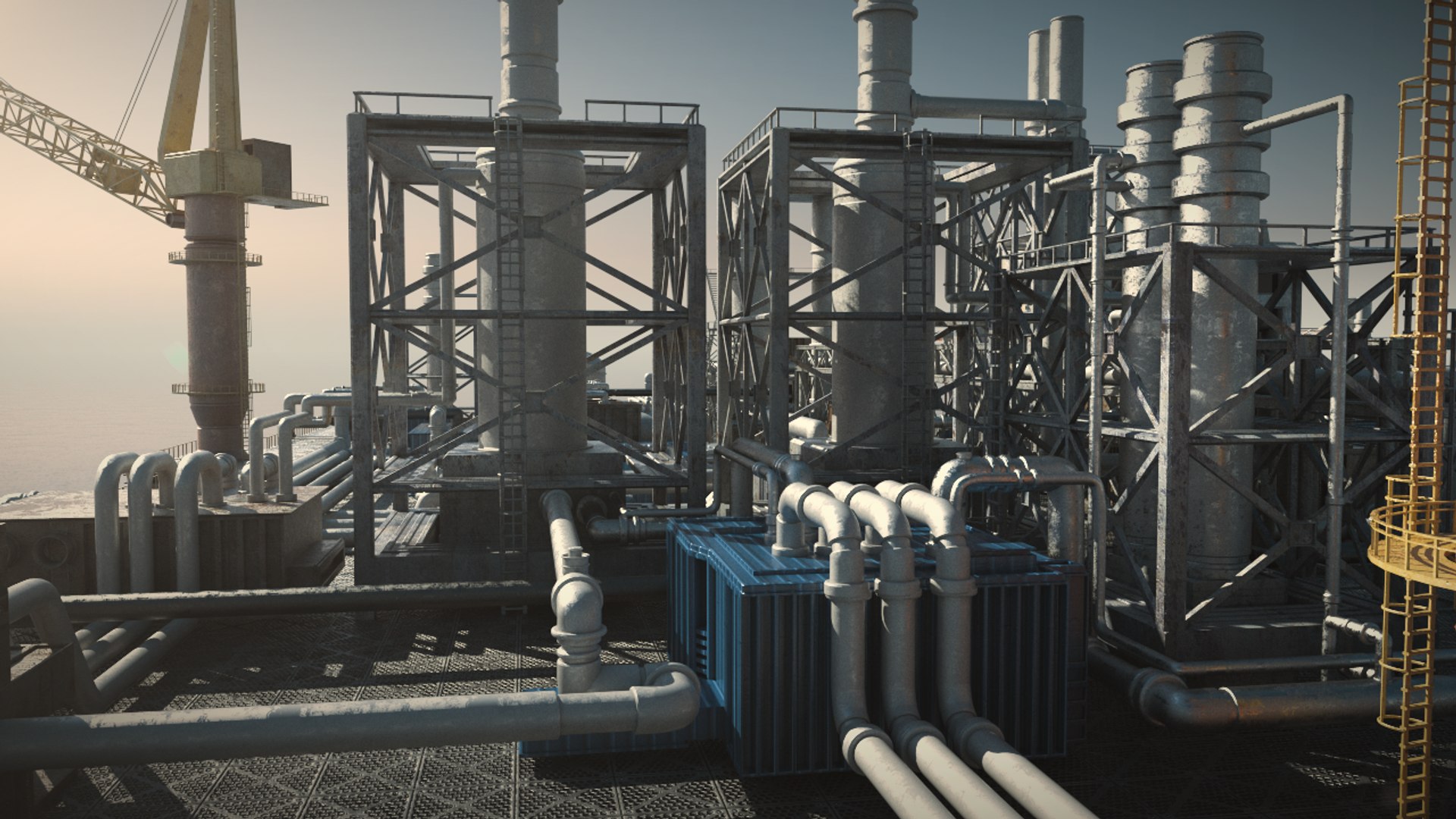Oil Platform Model - TurboSquid 2185079