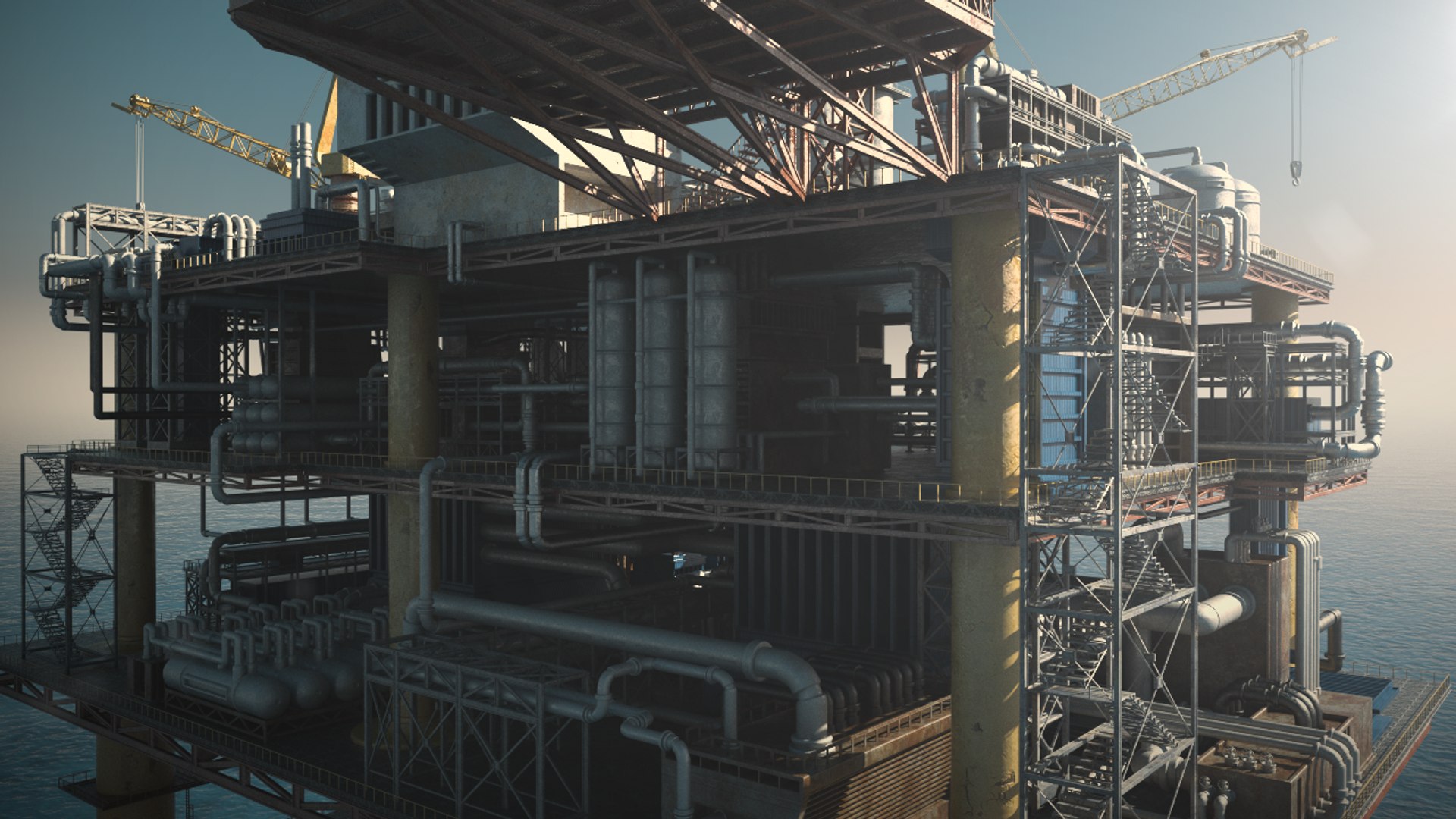 Oil Platform Model - TurboSquid 2185079