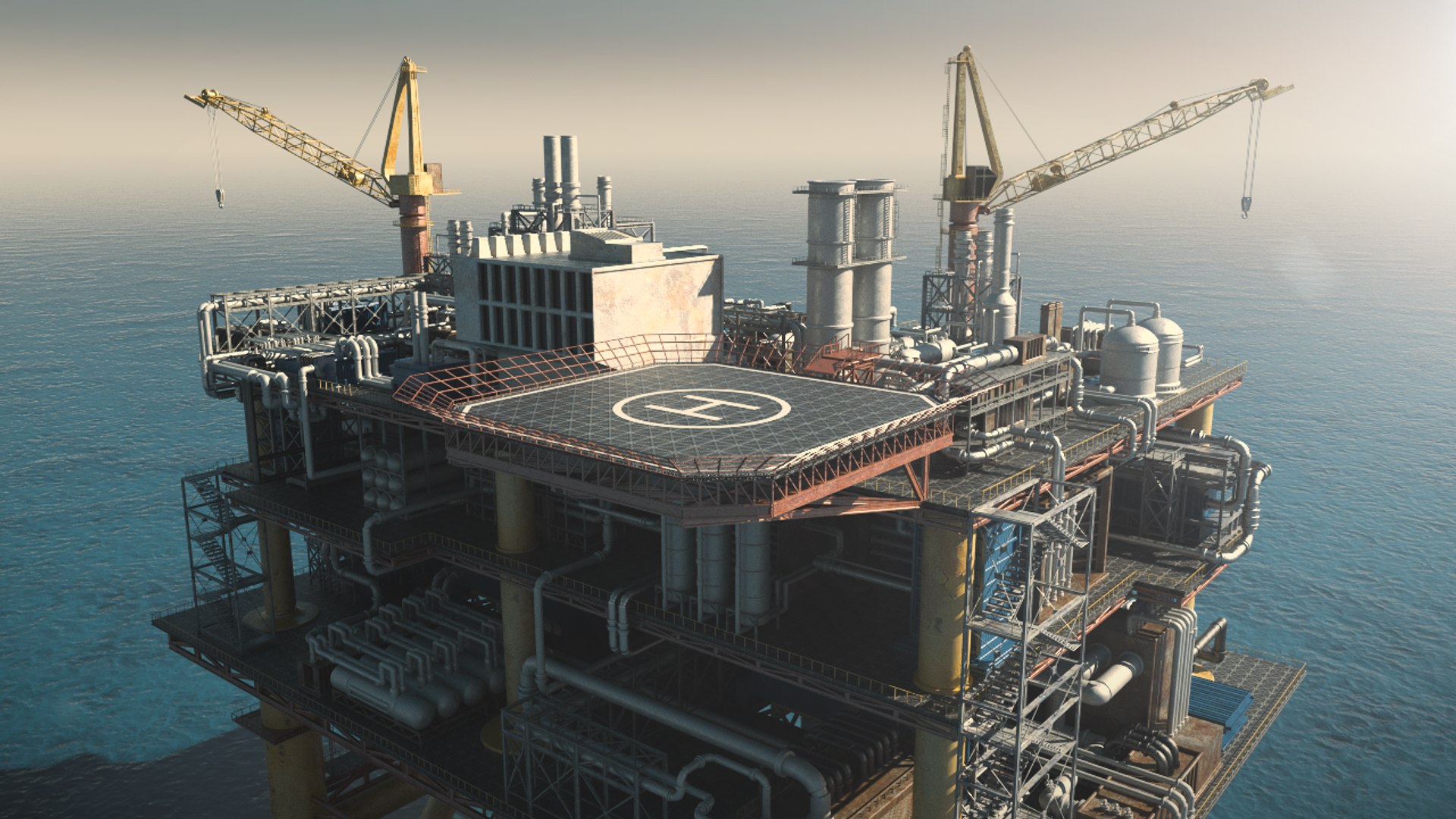Oil Platform Model - TurboSquid 2185079