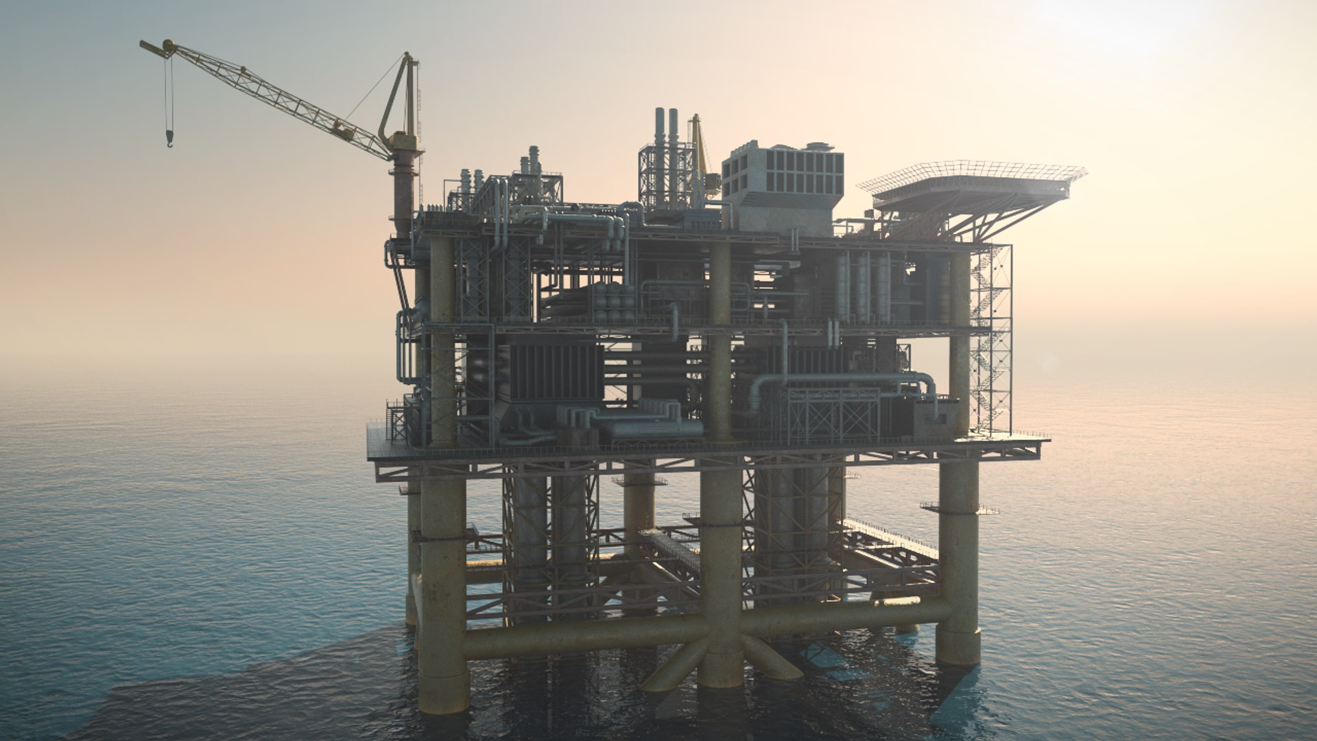 Oil Platform Model - TurboSquid 2185079