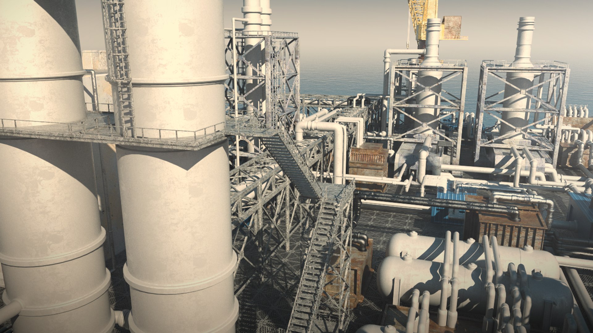 Oil Platform Model - TurboSquid 2185079