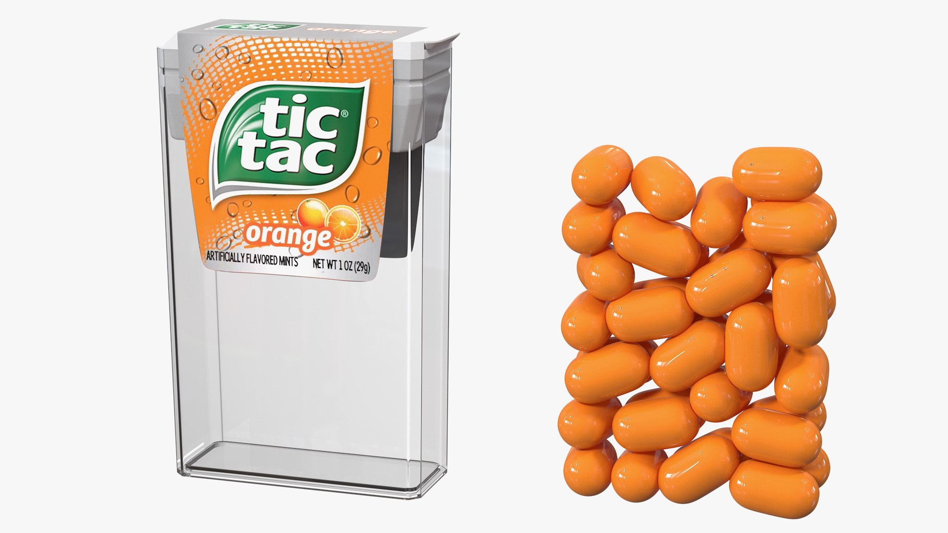 Tic tac orange flavour 3D model - TurboSquid 1615499
