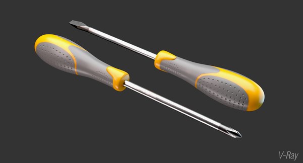 Free 3D modern screwdriver model - TurboSquid 1710232