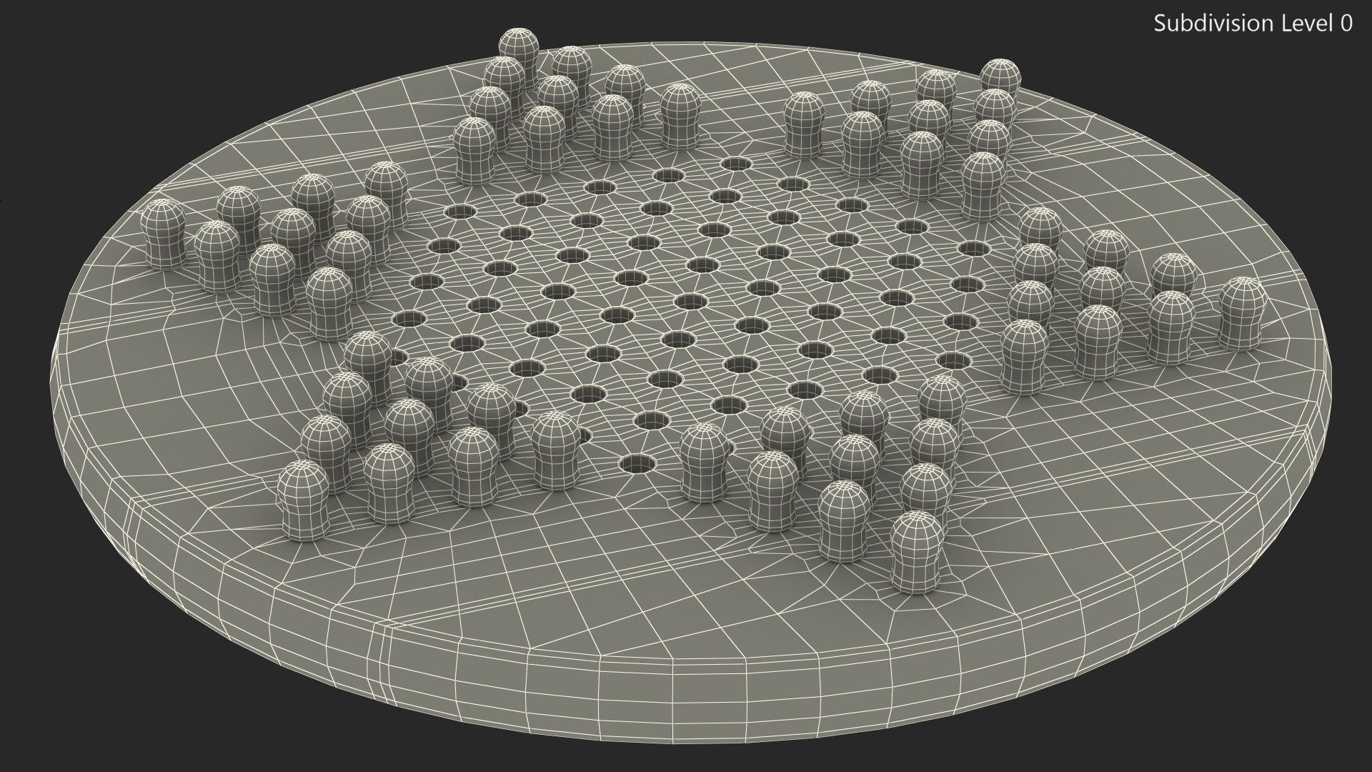 Chinese Checkers Game With Wooden Pegs 3D Model - TurboSquid 1954840