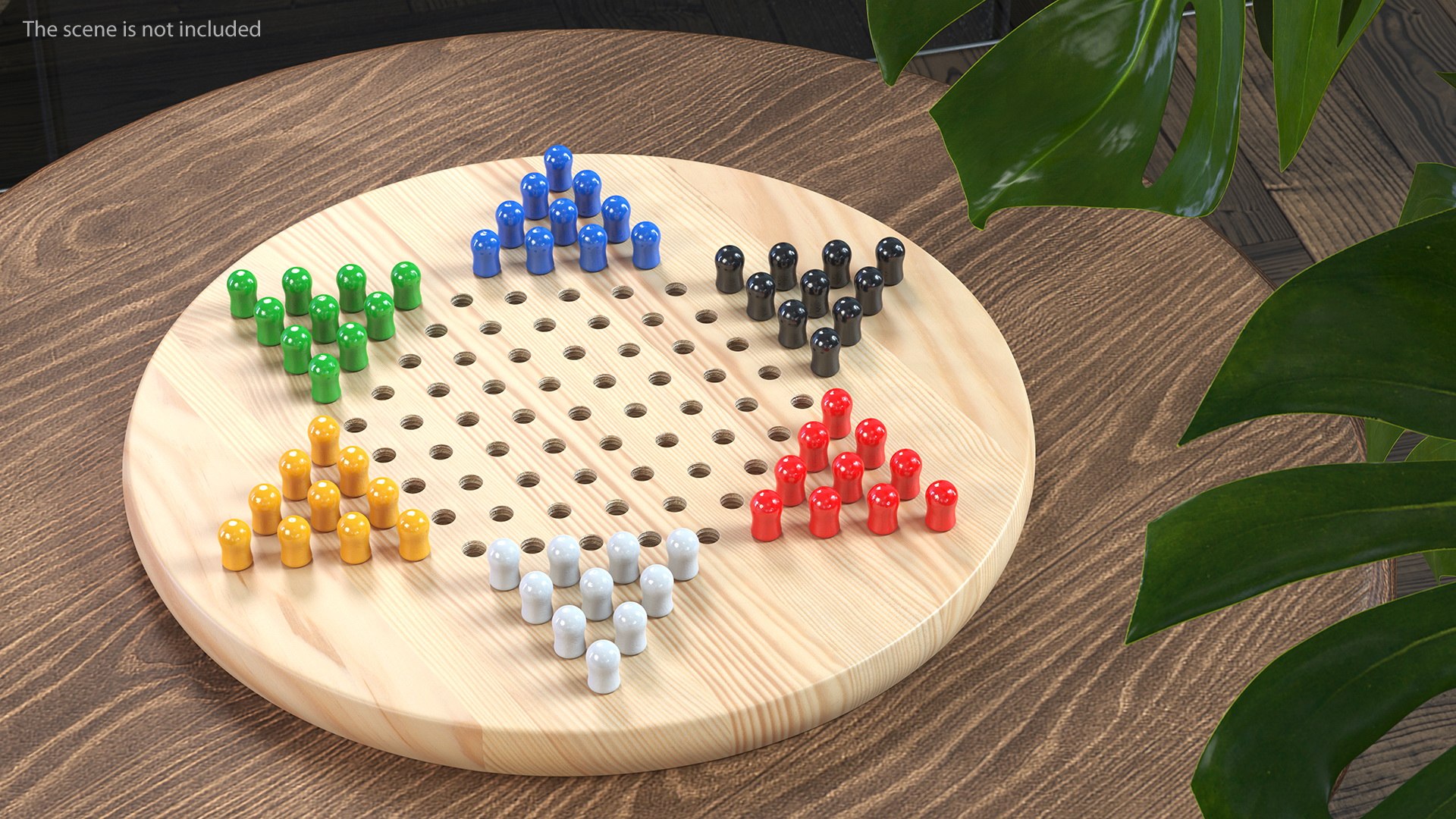 Chinese Checkers Game With Wooden Pegs 3D Model - TurboSquid 1954840