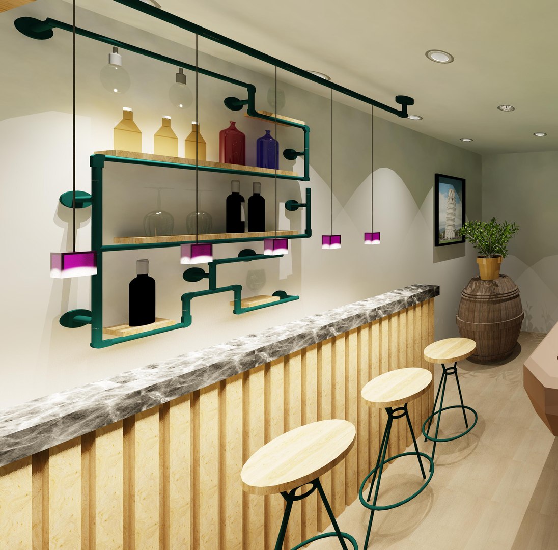 Cafe Bar Model - TurboSquid 1645340