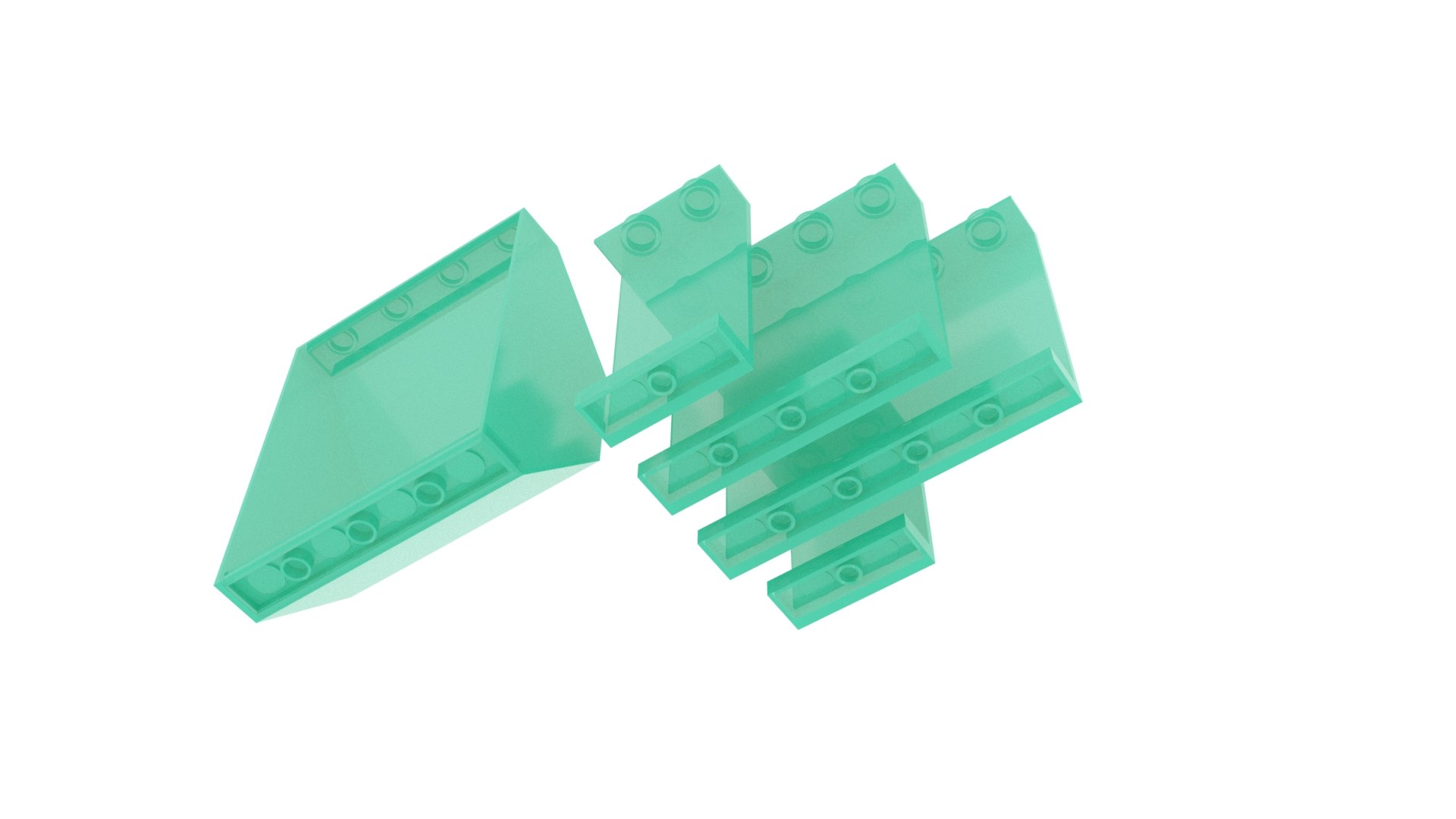 3D transparent lego windows panels model - TurboSquid 1714049