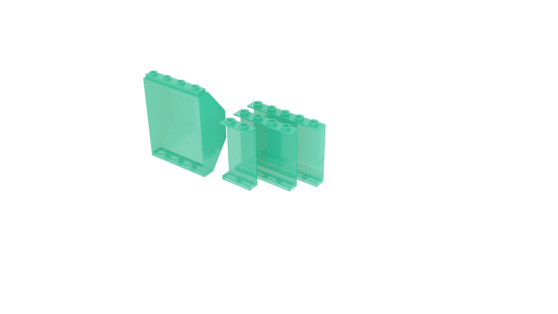 3D Transparent Lego Windows Panels Model - TurboSquid 1714049