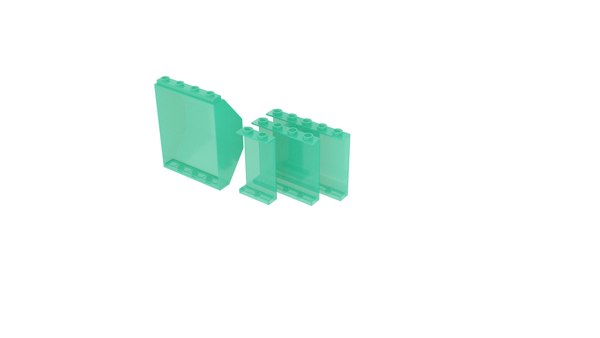 3D transparent lego windows panels model - TurboSquid 1714049