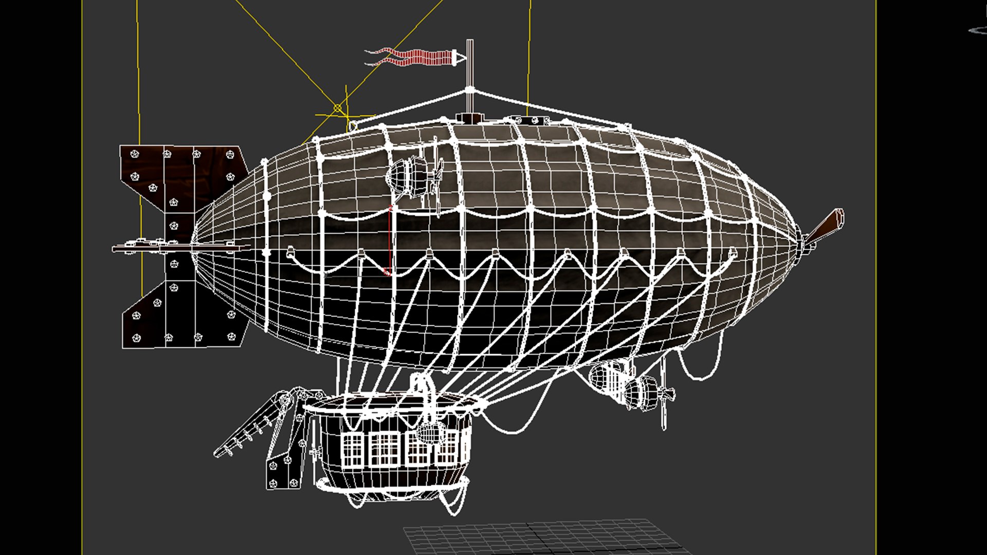 3D Vintage Airship High-poly Textured Model - TurboSquid 2345256