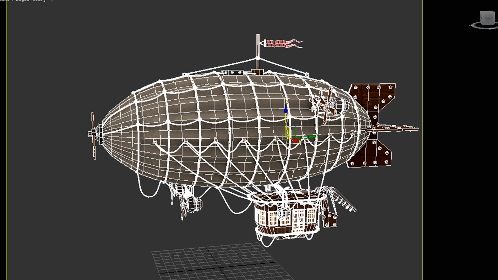 3D Vintage Airship High-poly Textured Model - TurboSquid 2345256