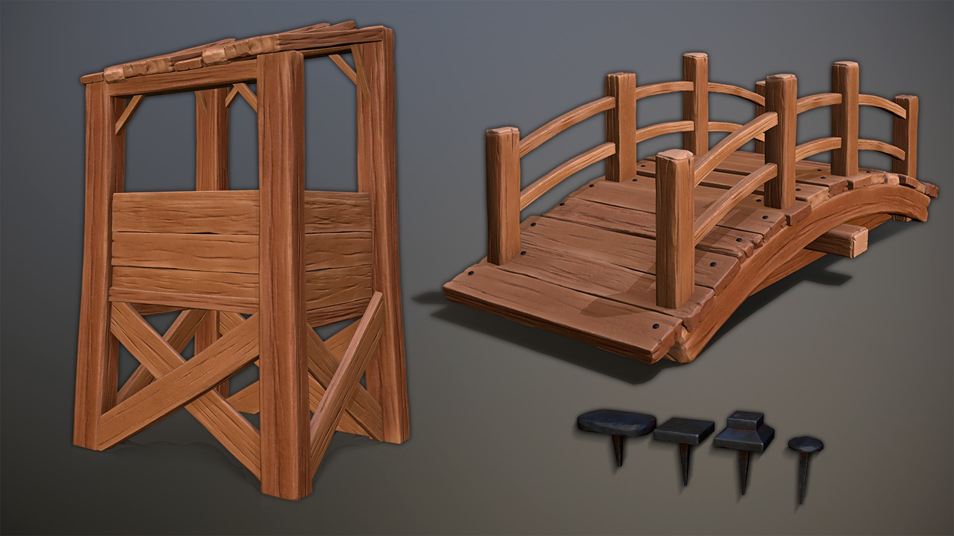 Wood Kitbash 3D - TurboSquid 2130271