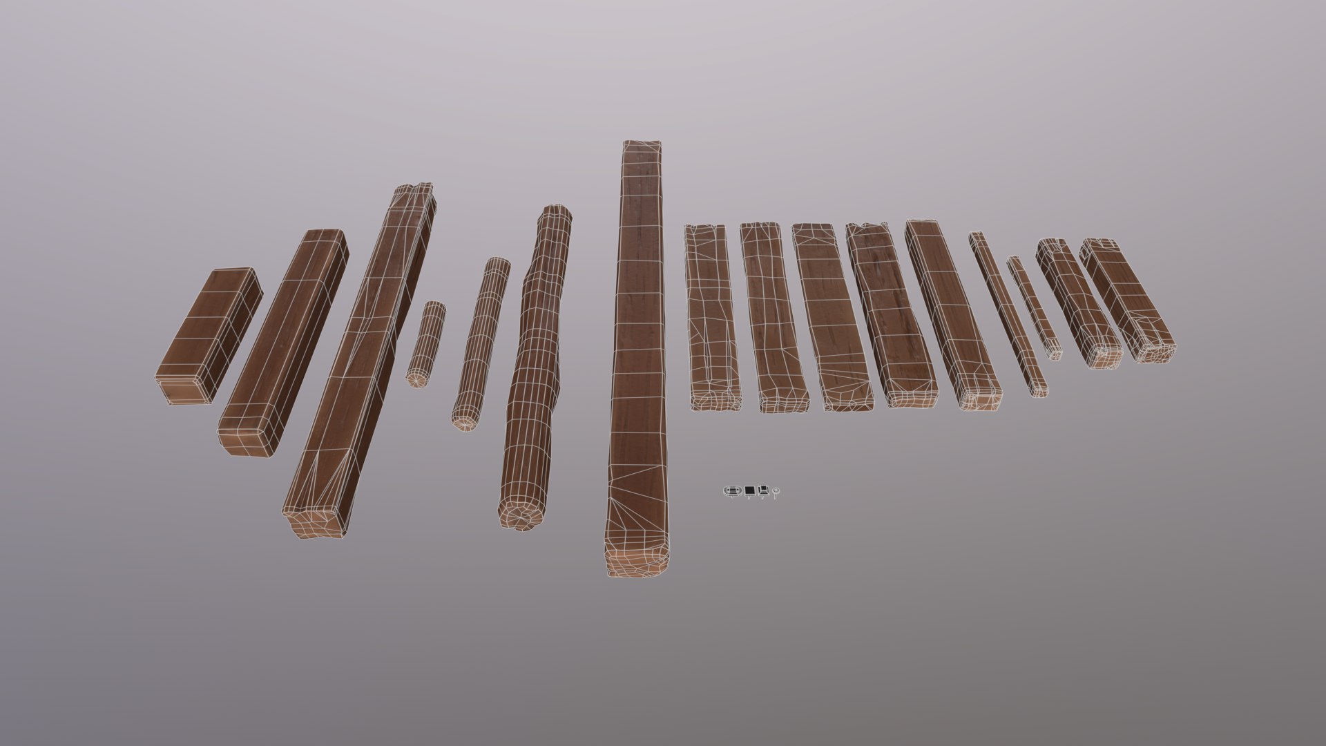 Wood Kitbash 3D - TurboSquid 2130271