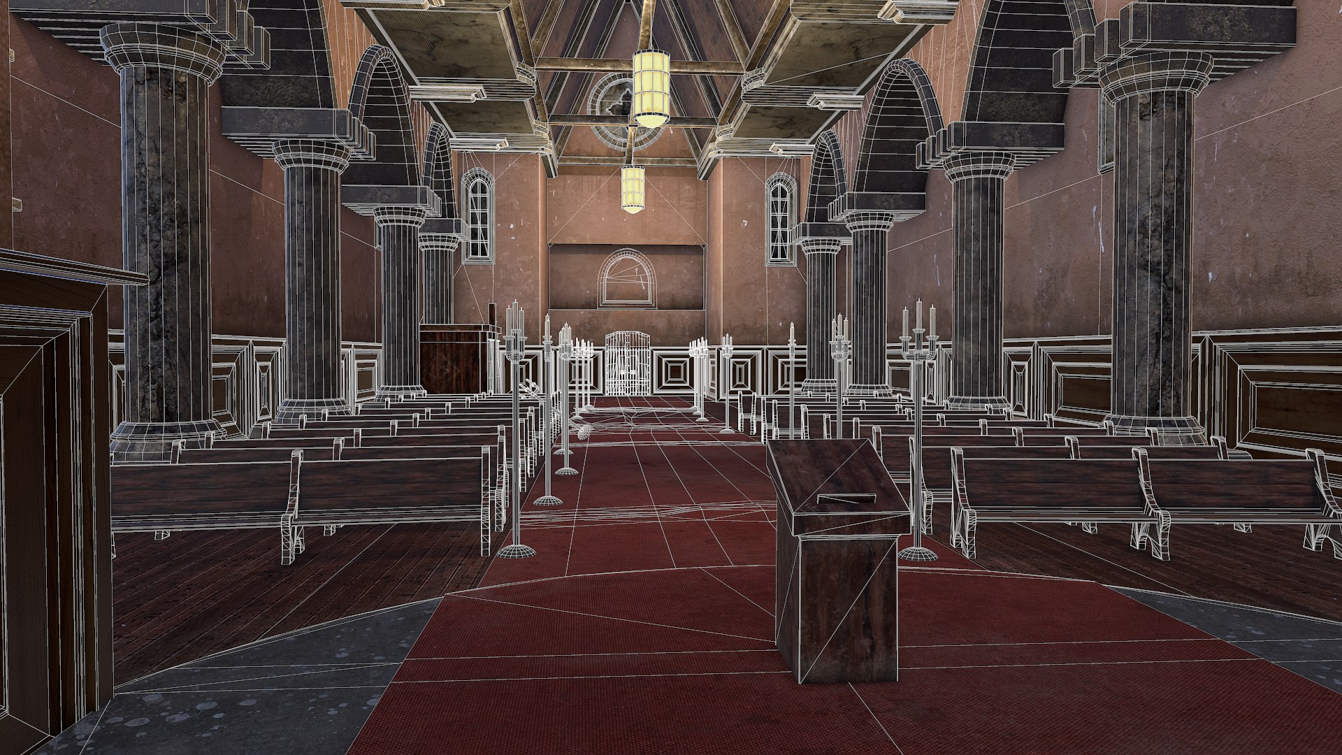 Church Interior 3D Model - TurboSquid 1176934