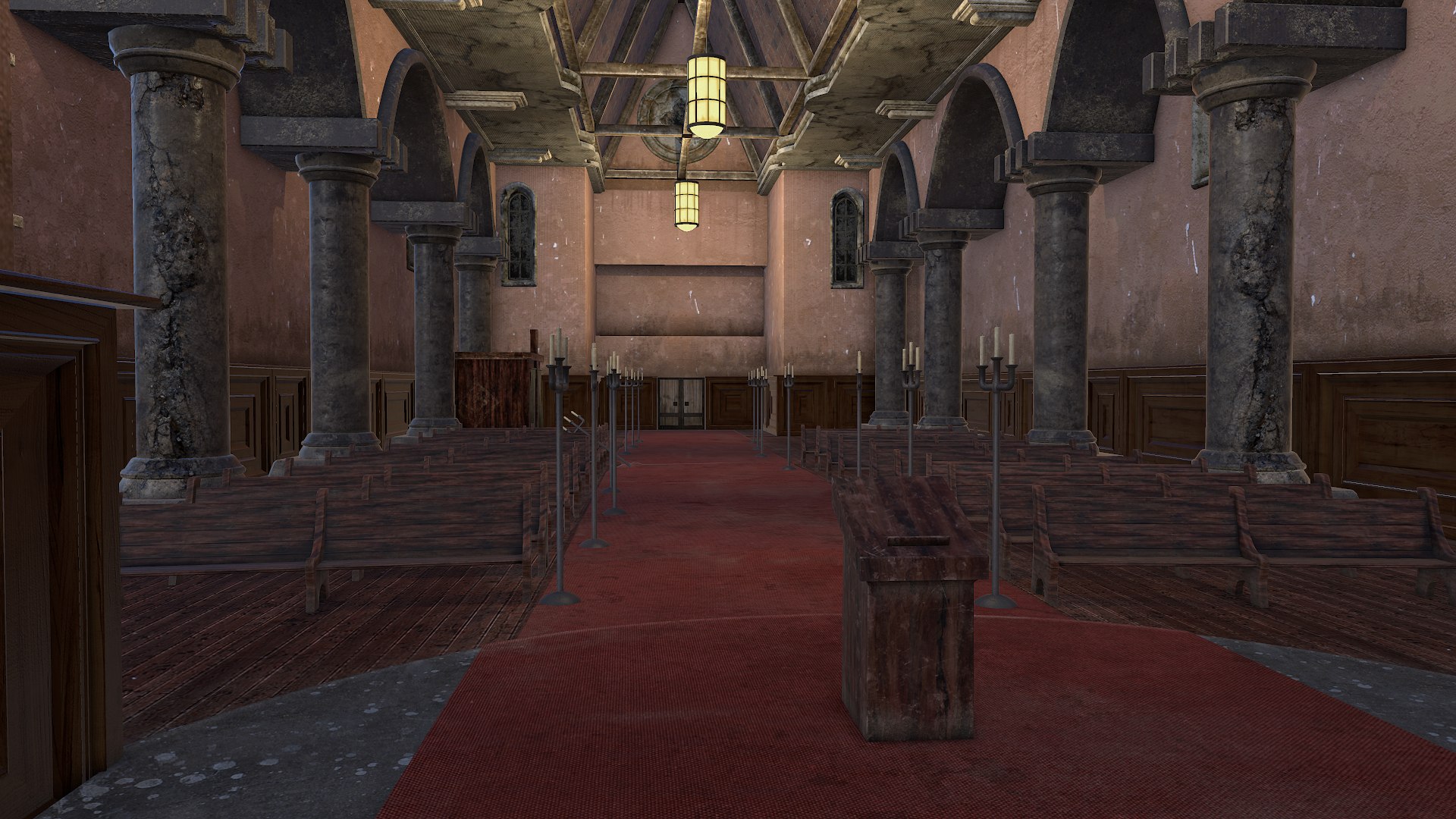 Church Interior 3D Model - TurboSquid 1176934