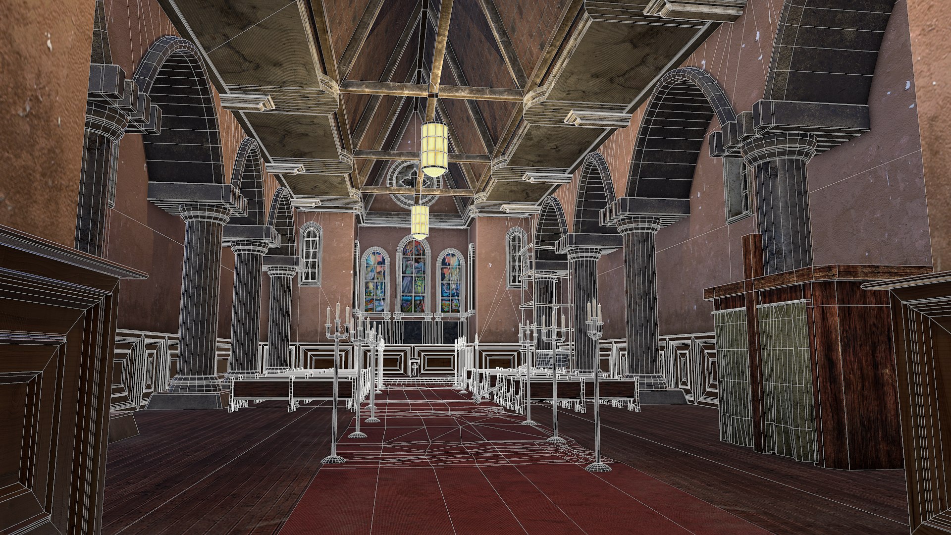Church Interior 3D Model - TurboSquid 1176934