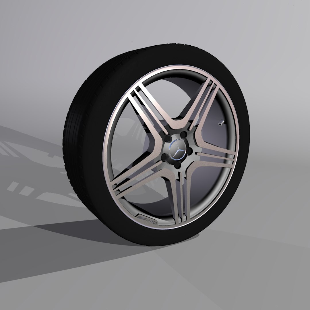 3d mercedes amg wheel model