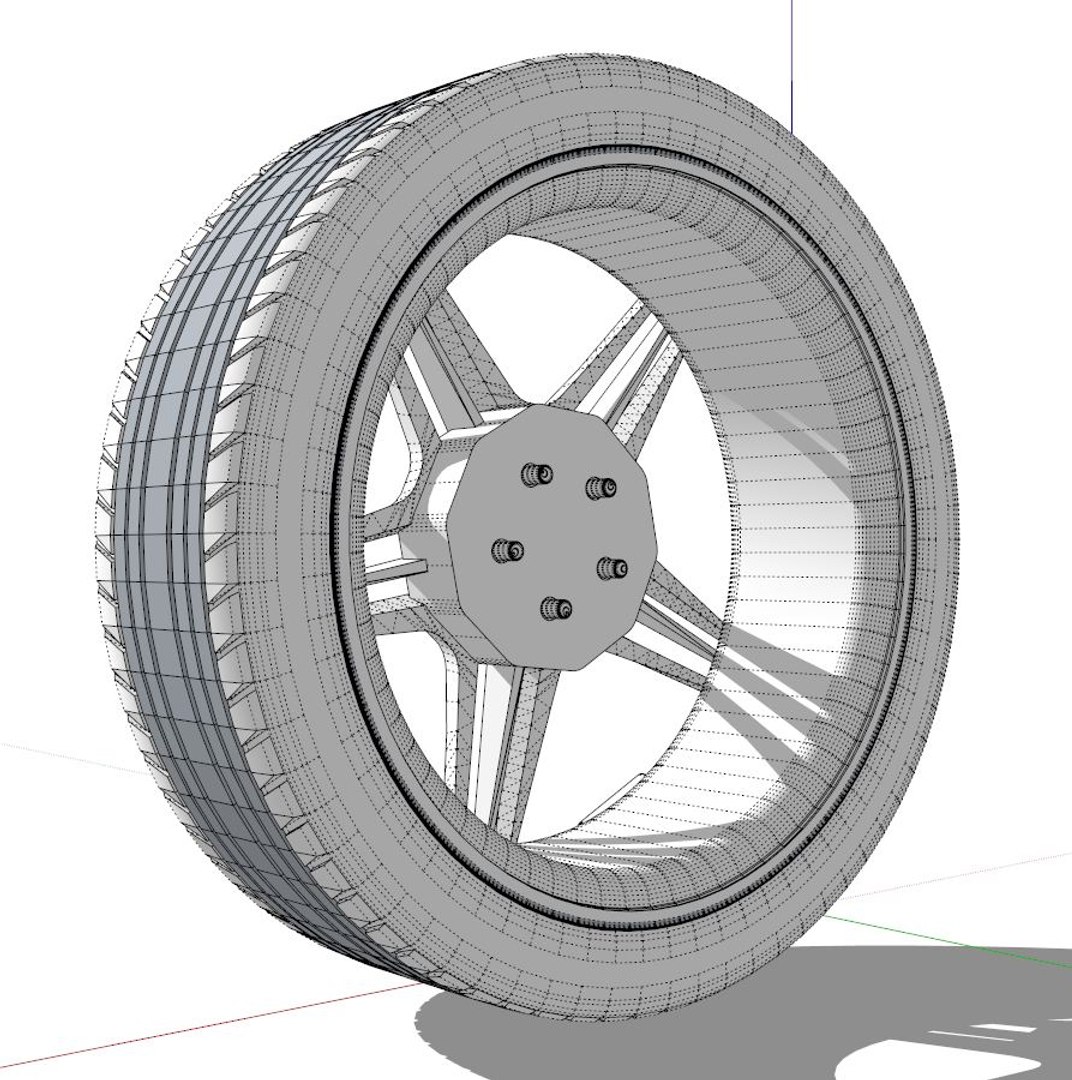 3d mercedes amg wheel model