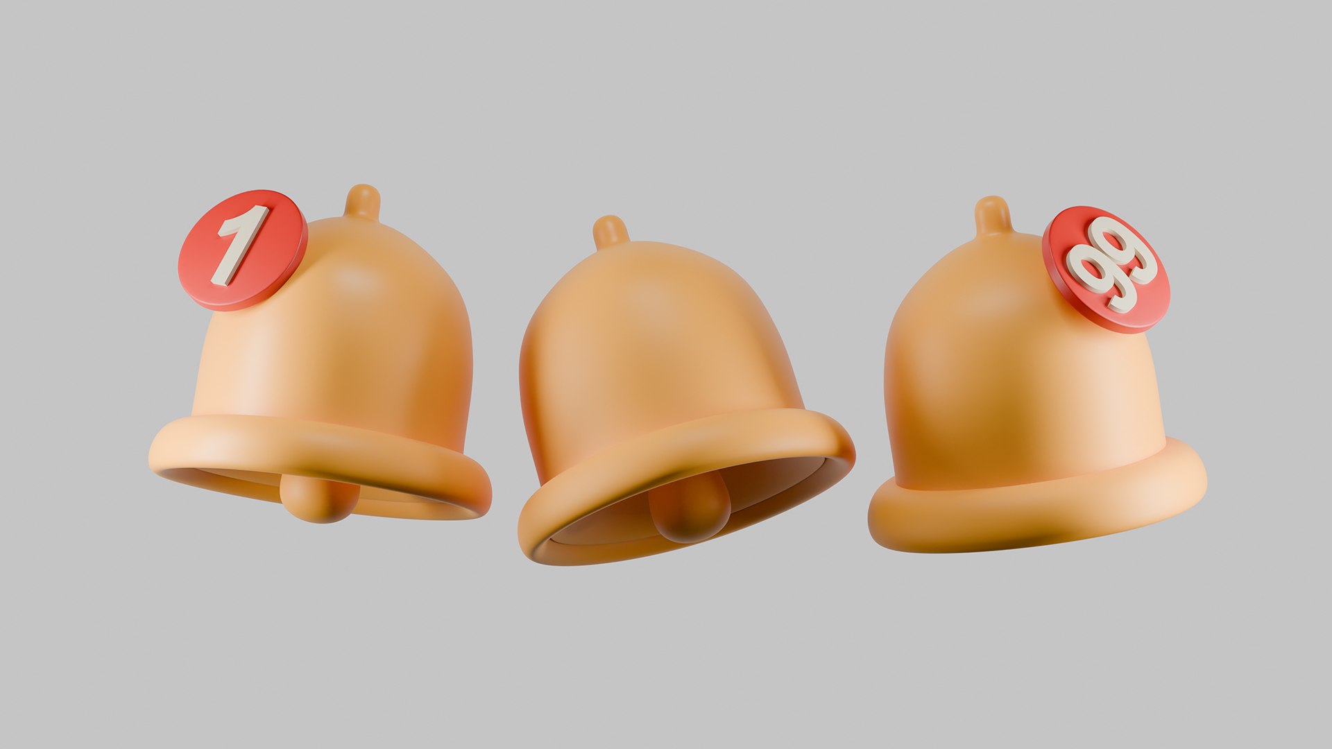 Icon Notification Bell 3D - TurboSquid 2241077