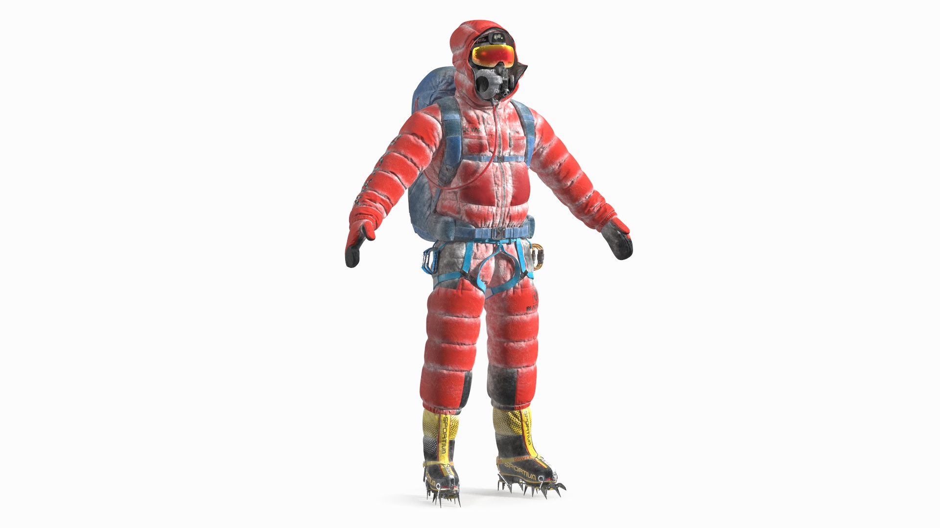 3D Everest Climber in a Snow-Covered Suit Rigged - TurboSquid 2177846