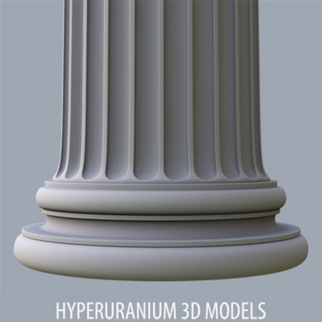 Ionic Column 3d Obj