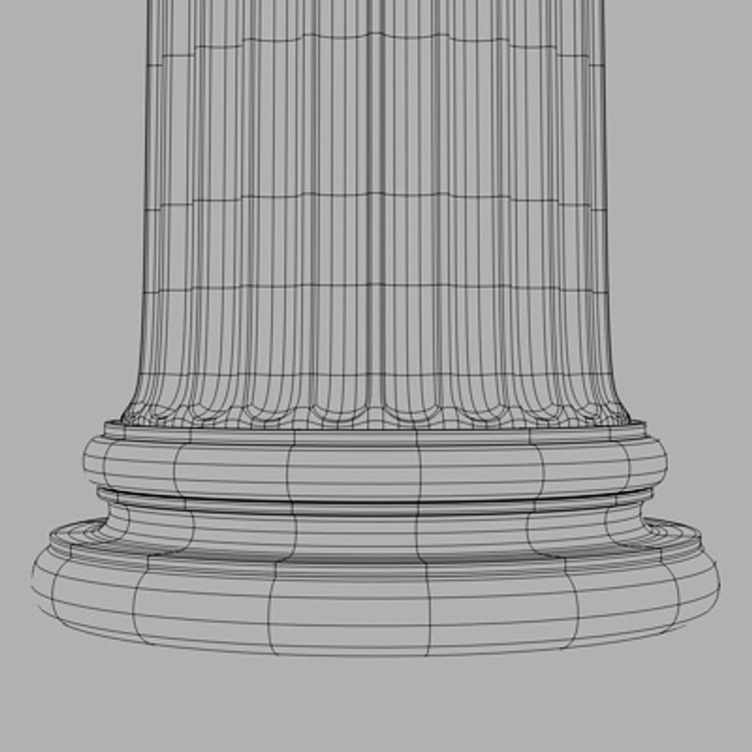 Ionic Column 3d Obj