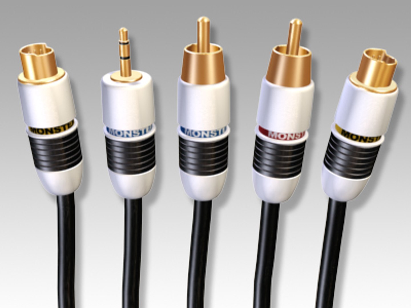 cable stereo plugs 3d model