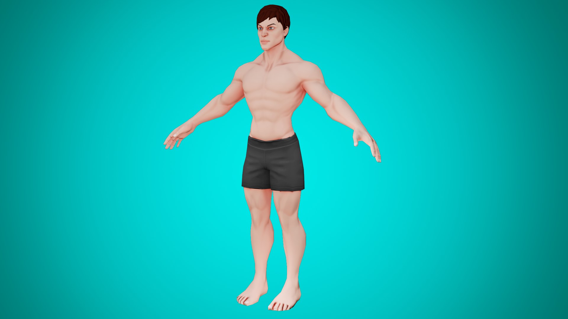 Aaron: Stylized Character - Male Base Mesh Game-ready 3D Model 3D Model ...