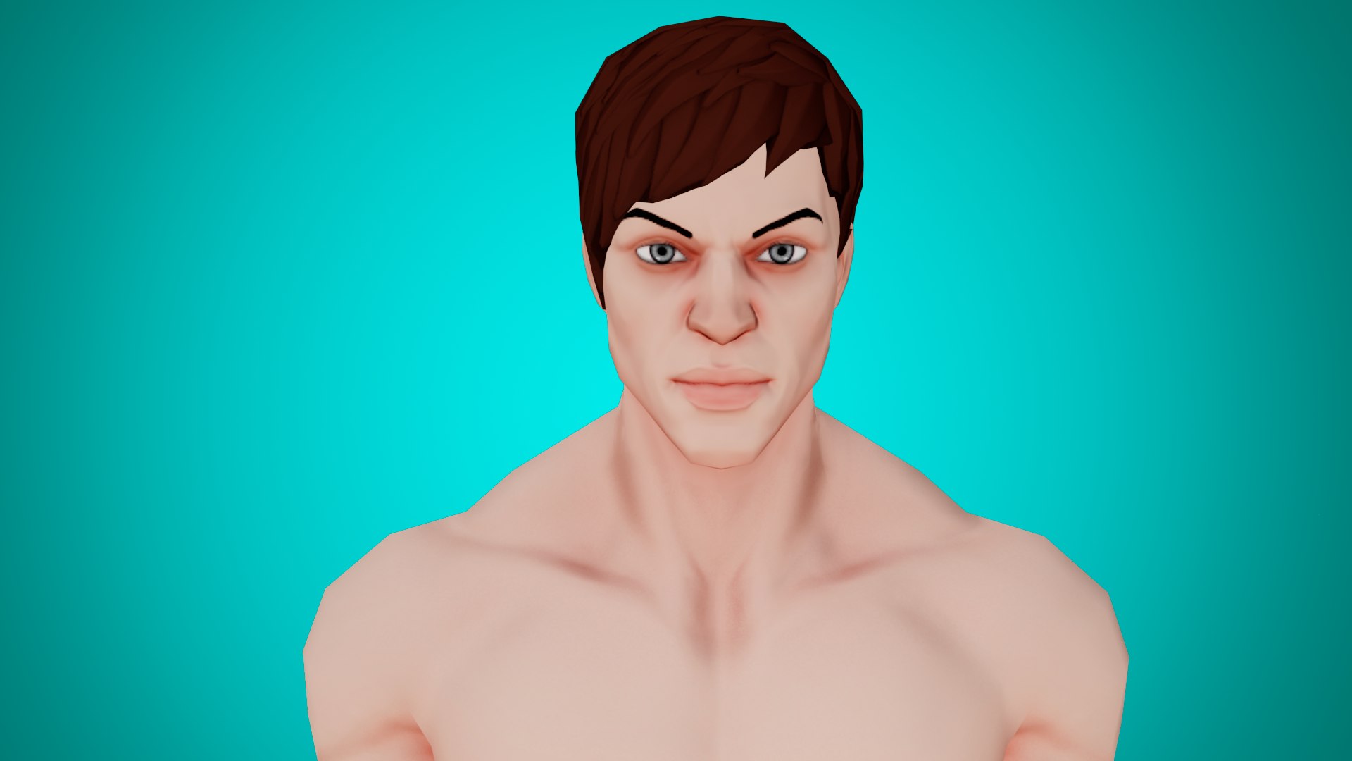 Aaron: Stylized Character - Male Base Mesh Game-ready 3D Model 3D Model ...