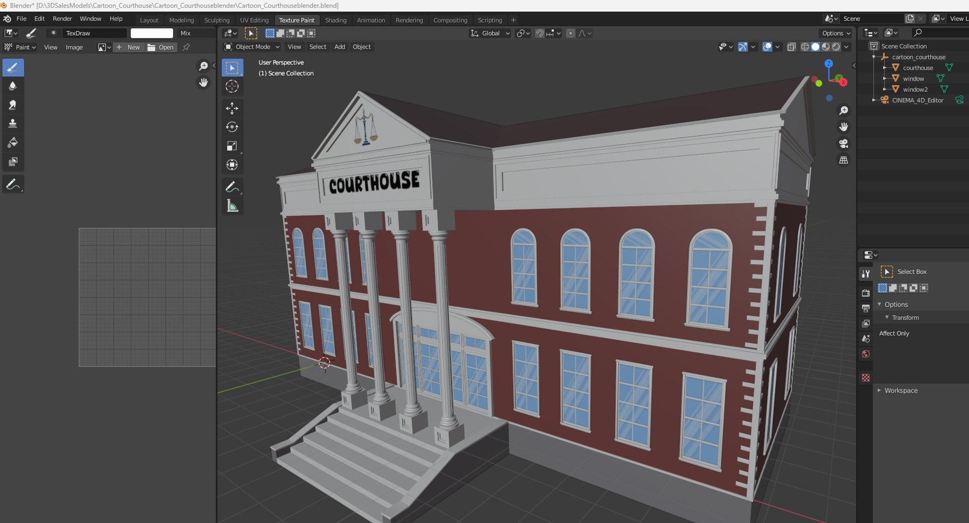 Cartoon Courthouse 3D Model - TurboSquid 2223214