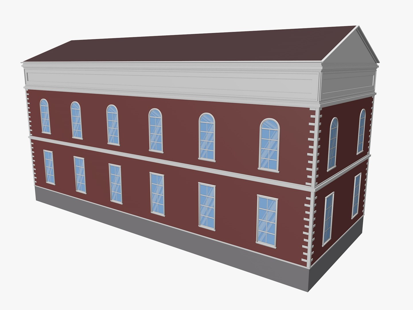 Cartoon Courthouse 3D Model - TurboSquid 2223214