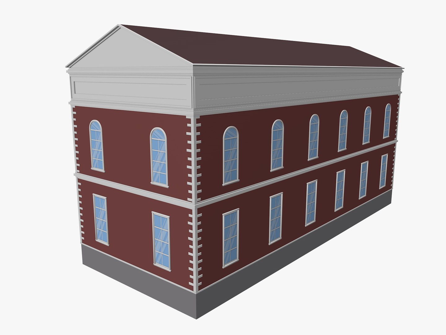 Cartoon Courthouse 3D Model - TurboSquid 2223214