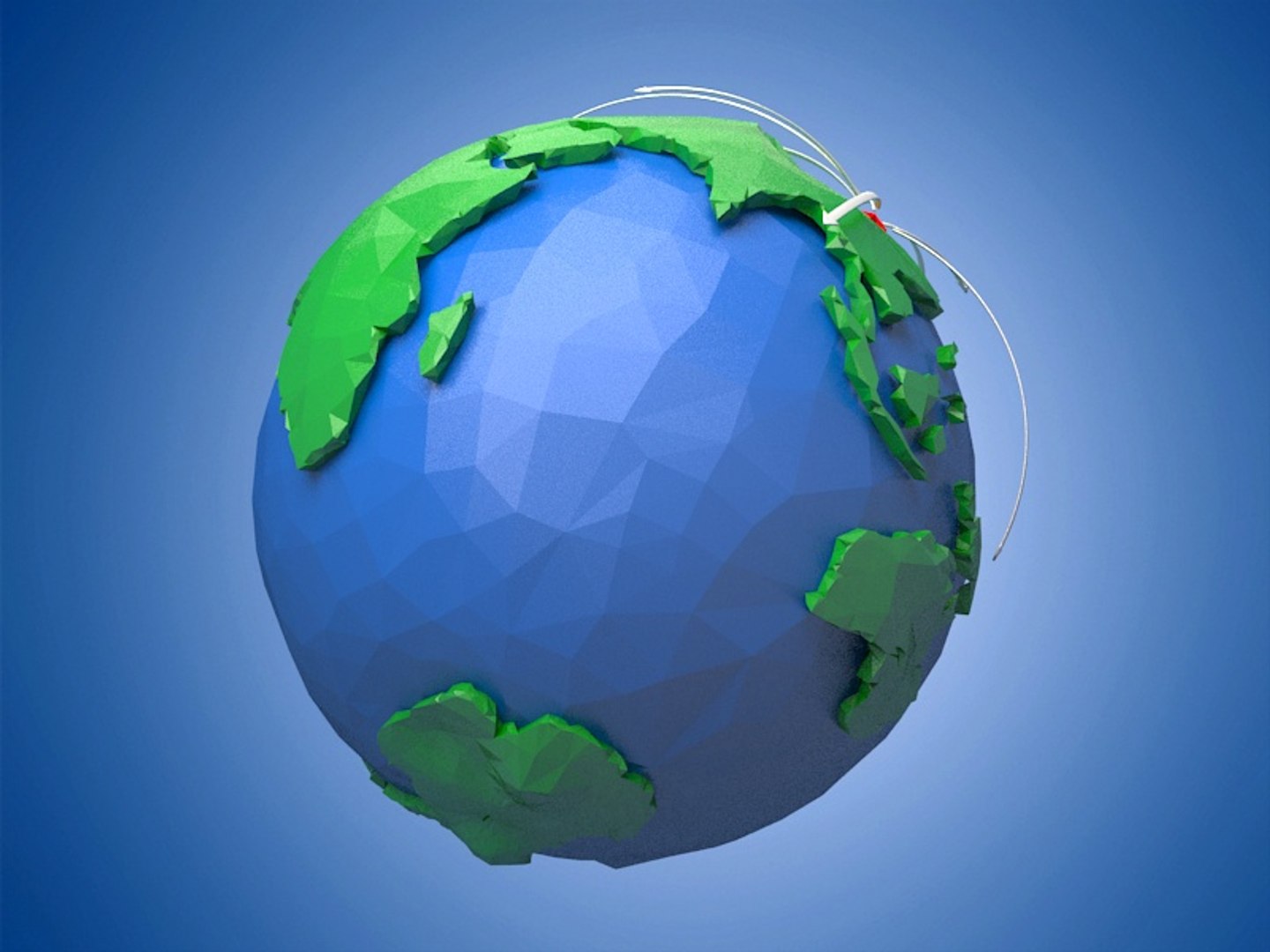 Cartoon earth origami continental 3D model - TurboSquid 1572551