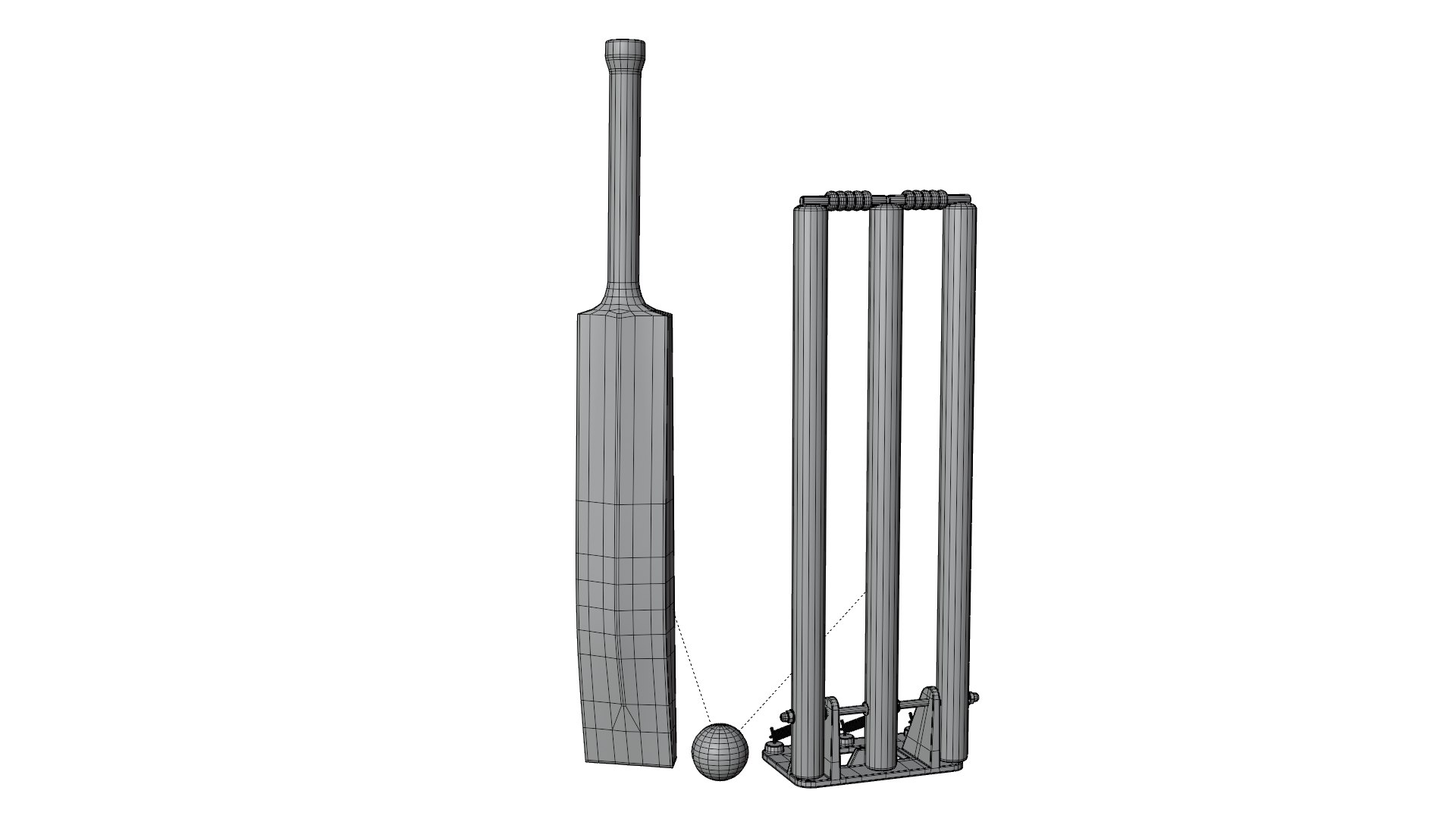 3D Wooden Wicket Model - TurboSquid 2062235