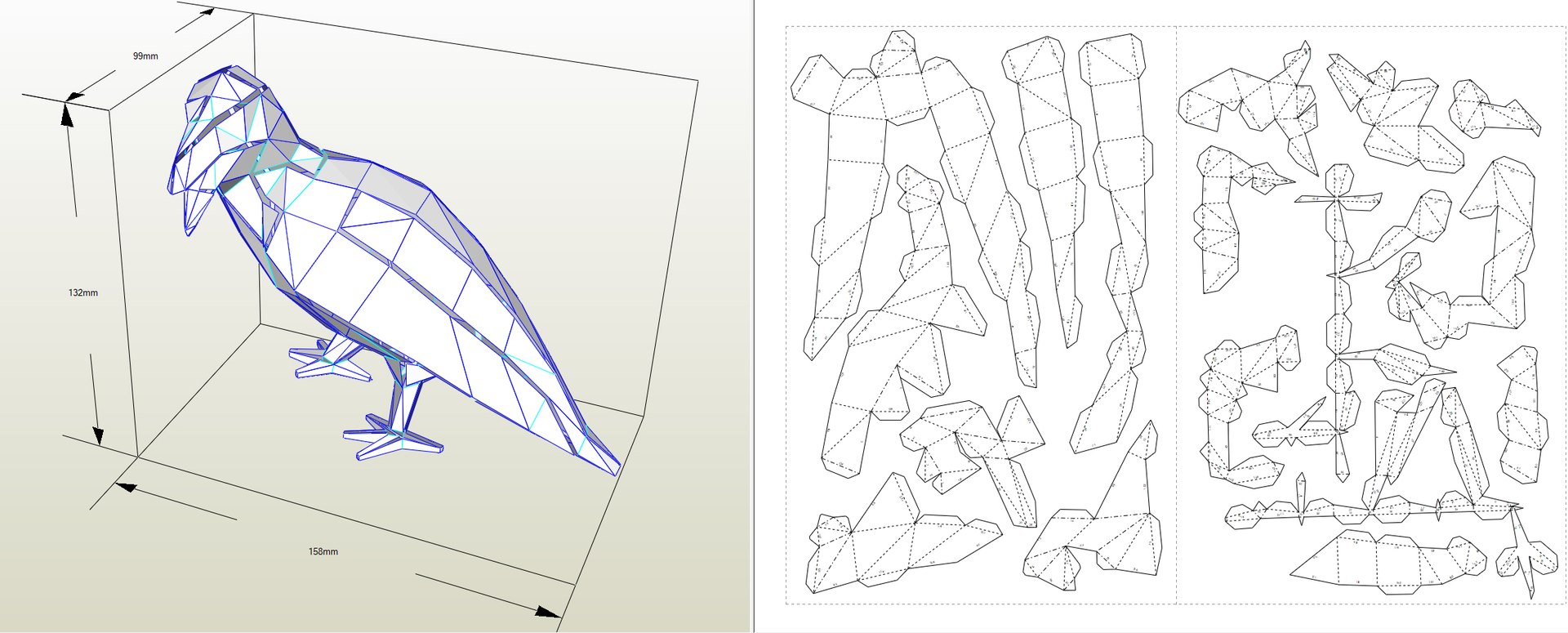 3D Model Crow Papercraft - TurboSquid 1754926