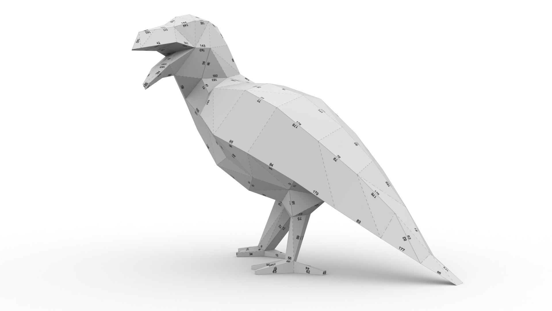 3D Model Crow Papercraft - TurboSquid 1754926