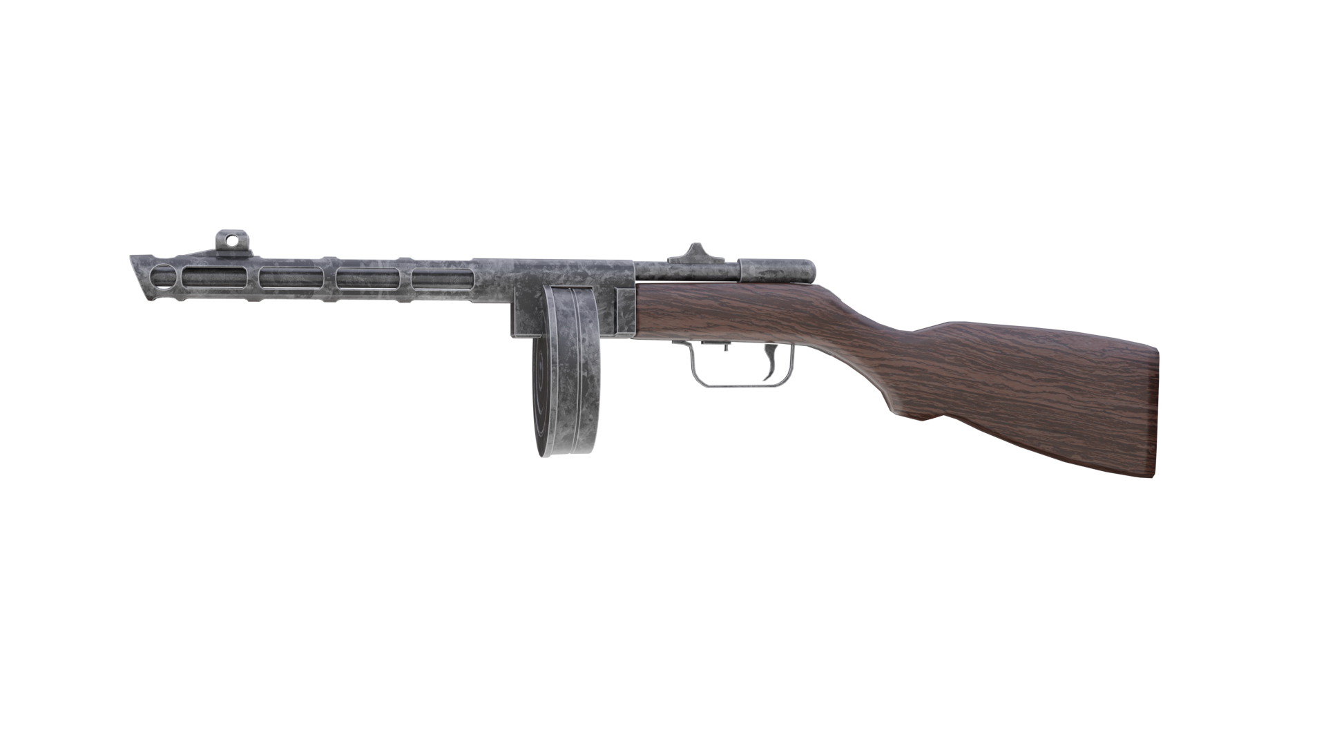 PPSz-41 Submachine Gun Model - TurboSquid 2398652