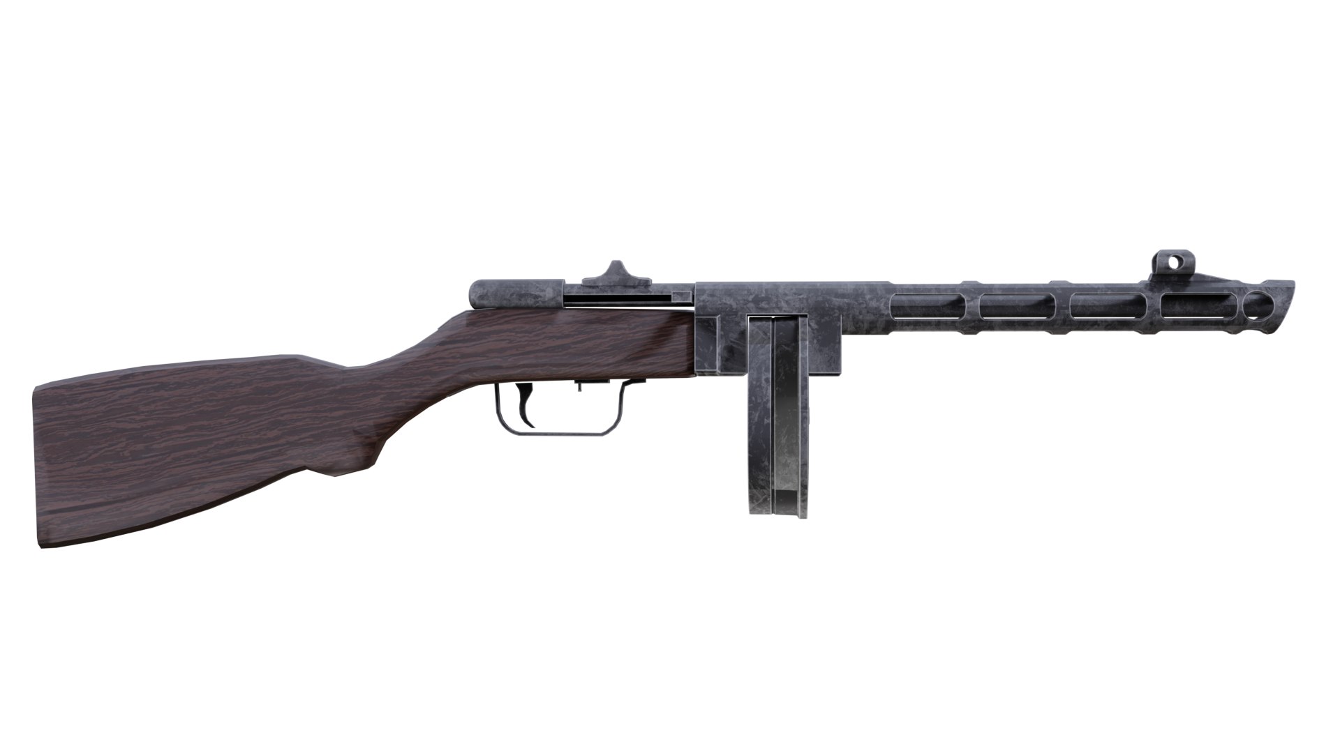 PPSz-41 Submachine Gun Model - TurboSquid 2398652