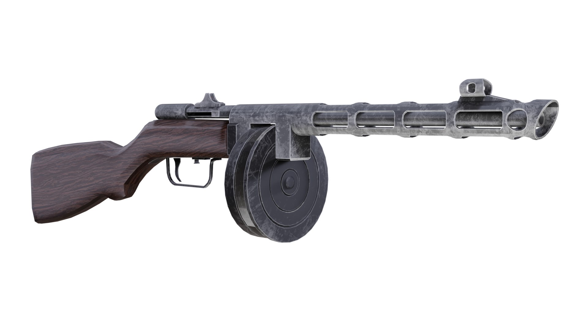PPSz-41 Submachine Gun Model - TurboSquid 2398652